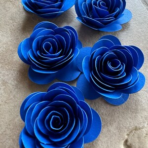 1.5" Inch Royal Blue Rolled Paper Roses - Etsy
