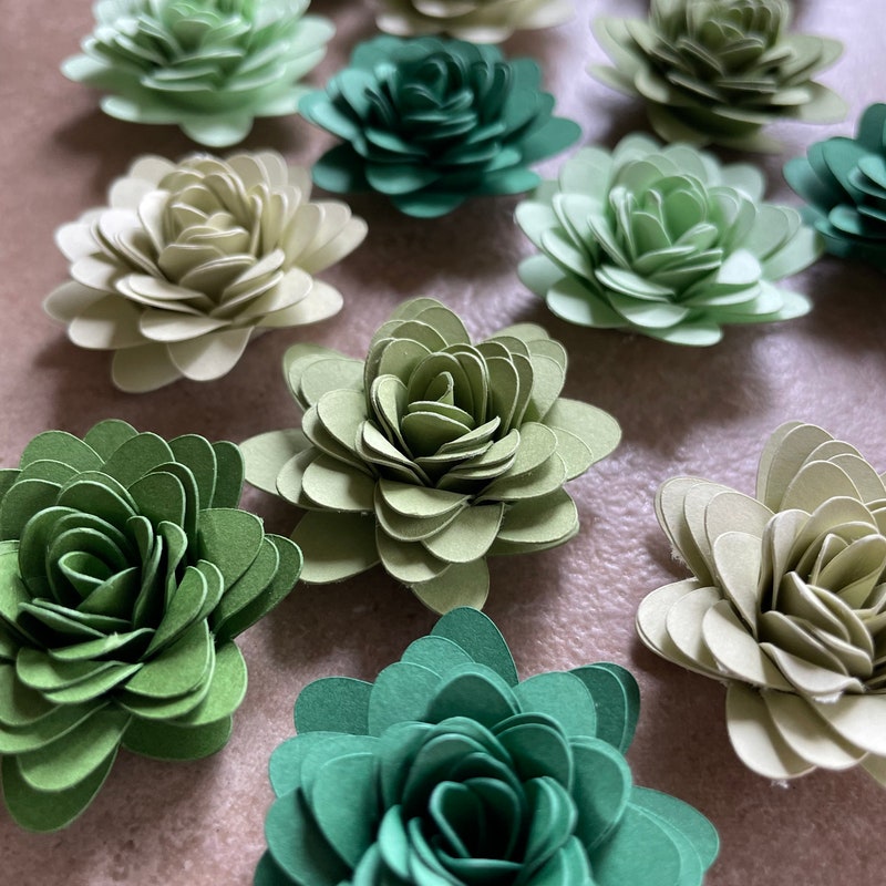 Green Paper Flowers - Etsy