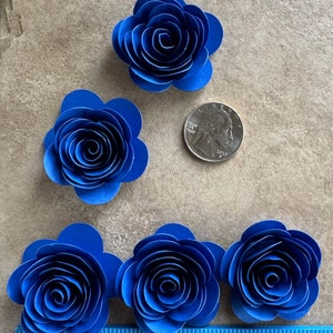 1.5" Inch Royal Blue Rolled Paper Roses - Etsy