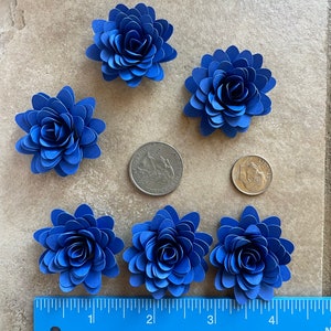 15pk Royal Blue Starburst Rolled Paper Flowers 1” Inch - Etsy