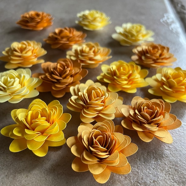 Gold Paper Flowers - Etsy