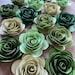 15pk Forest Green Rolled Paper Roses 1” Inch - Etsy