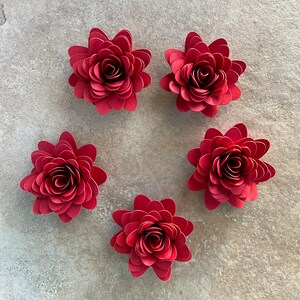 15pk Red Starburst Rolled Paper Flowers 1” Inch - Etsy