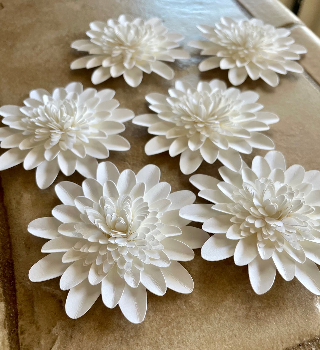 6pk 3D White Paper Flower 2.5” Inch - Etsy