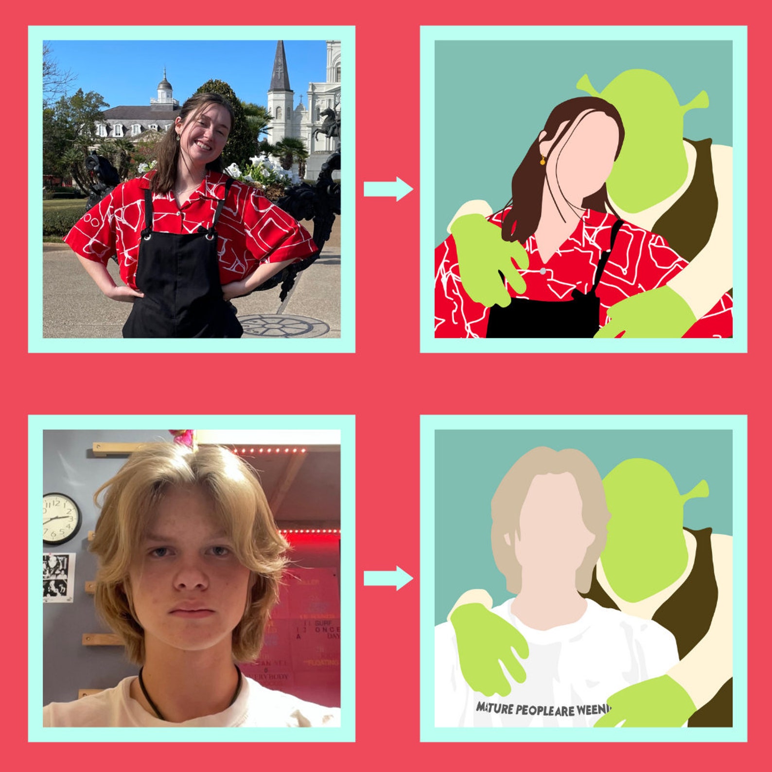 CUSTOM SHREK DRAWING // Portrait of You With Shrek // Shrek Art - Etsy