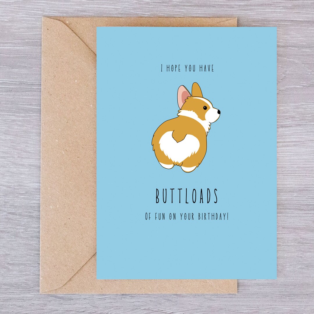 BIRTHDAY CARD PDF // Funny Birthday Card // Buttloads of Fun! - Etsy