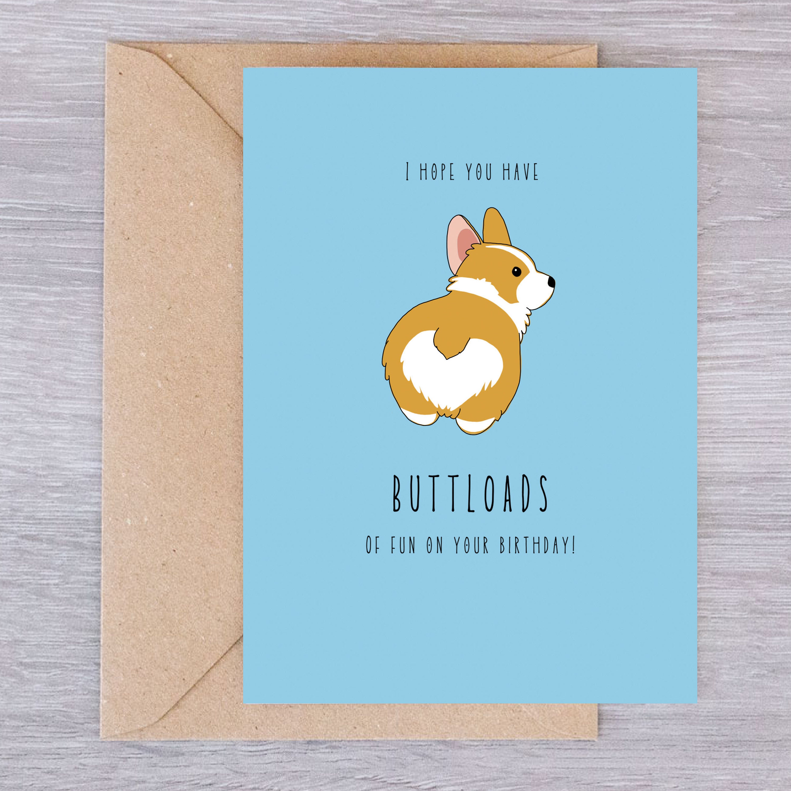 BIRTHDAY CARD PDF // Funny Birthday Card // Buttloads of Fun! - Etsy