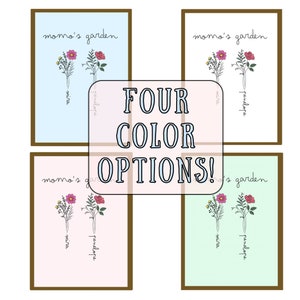 Birth Month Flower Garden // MOTHER’S DAY GIFT // Custom Art for Moms ...