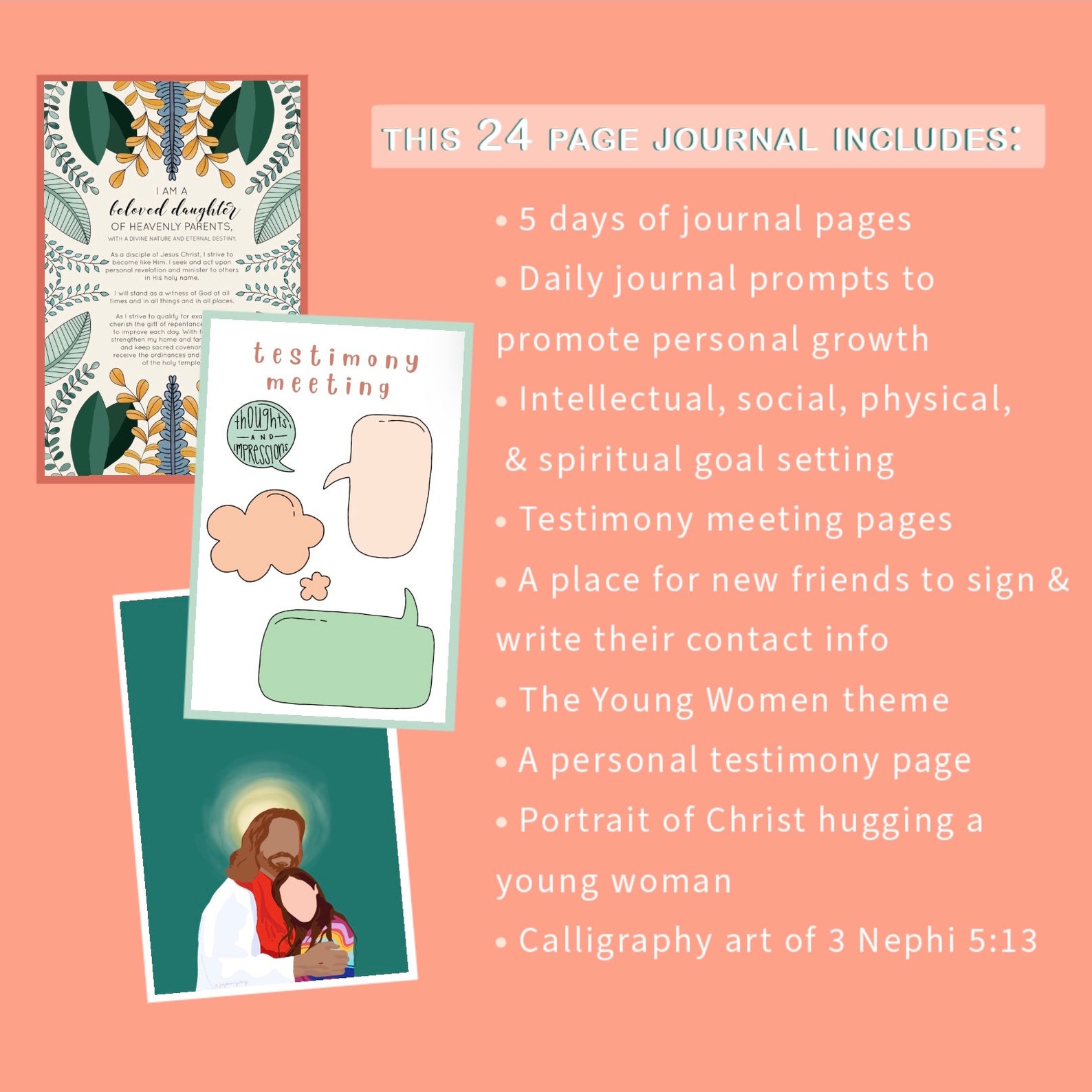 YW CAMP JOURNAL | Printable Pdf | Color & Black and White - Etsy