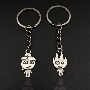 Fireboy Watergirl Charm Keychain Gift for Girlfriend Mom Keychain Best ...