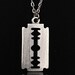 Razor Blade Men Women Necklace Punk Necklace Gothic - Etsy