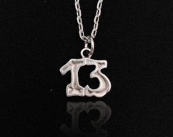 Number 13 Pendant - Etsy