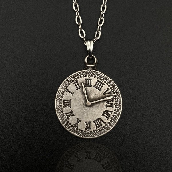 Clock Necklace - Etsy