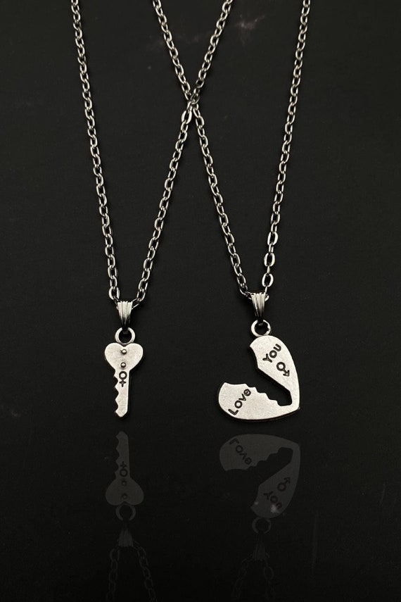Key to My Heart Love You Friendship Necklace Memorial Necklace Couples Necklace Valentine Day Gift Boyfriend Girlfriend Jewelry Etsy