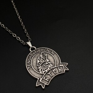 Gray Wolf - Tengri Biz Menen - Turkish Men Women Necklace, Turkish ...
