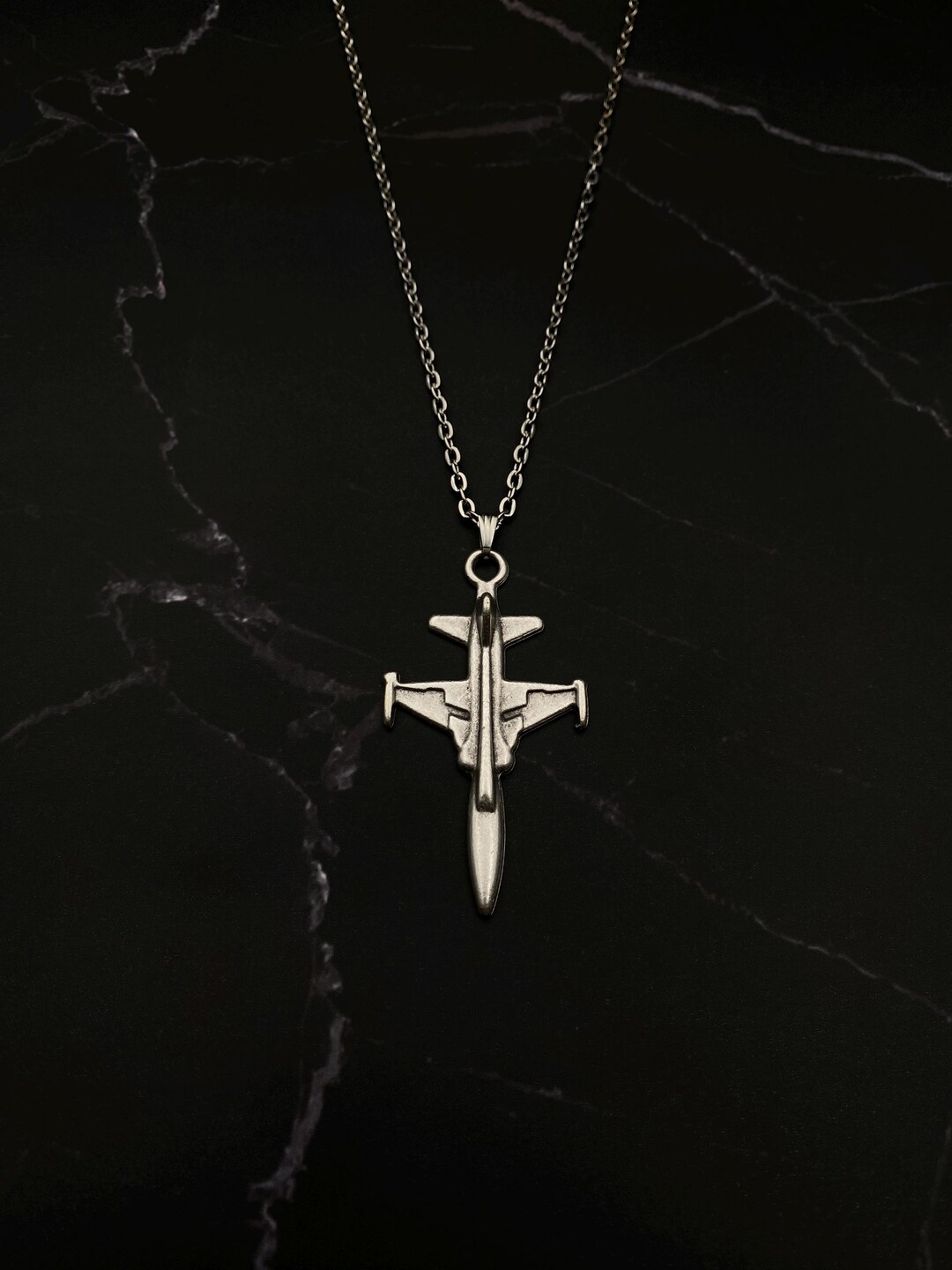 Fighter Airplane Jet Necklace, Aviation Gifts, Travel Lover ...
