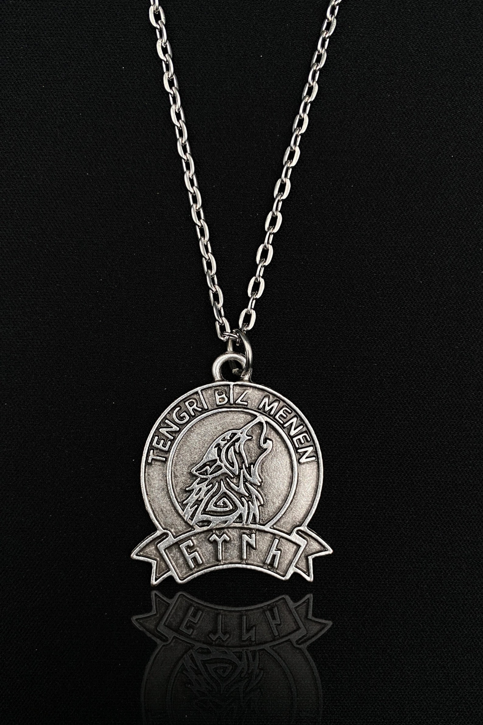 Gray Wolf Tengri Biz Menen Turkish Men Women Necklace - Etsy Hong Kong