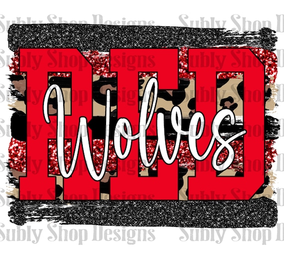 Red Wolves Brush Stroke Sublimation Digital Png File Red | Etsy