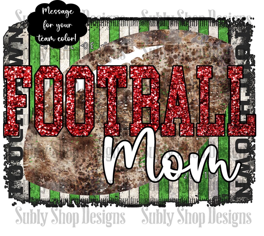 Football Mom Red Sublimation Digital PNG File, Football Mom Sublimation ...