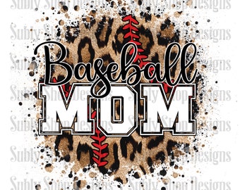 Leopard Baseball Mom PNG Sublimation Design Digital Download - Etsy