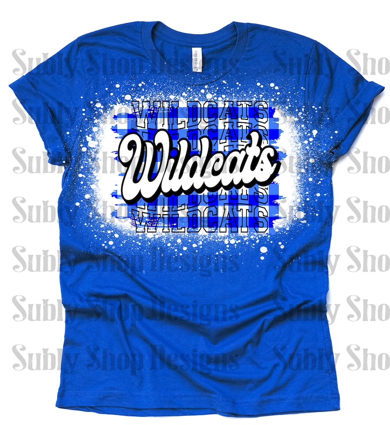 Wildcats Blue Gingham Png, Wildcats Sublimation Designs, Wildcats Shirt ...