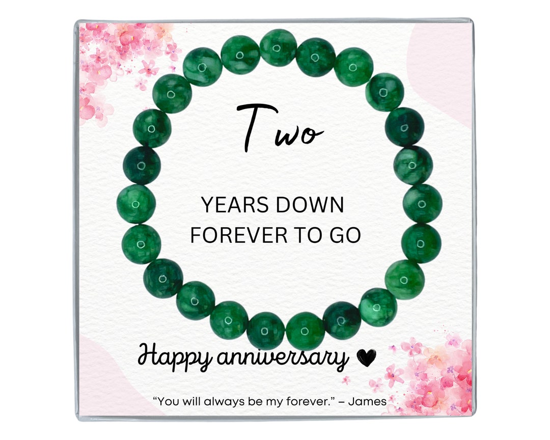 Two Anniversary Gift, 2nd Anniversary Bracelet, 2nd Anniversary Gift ...