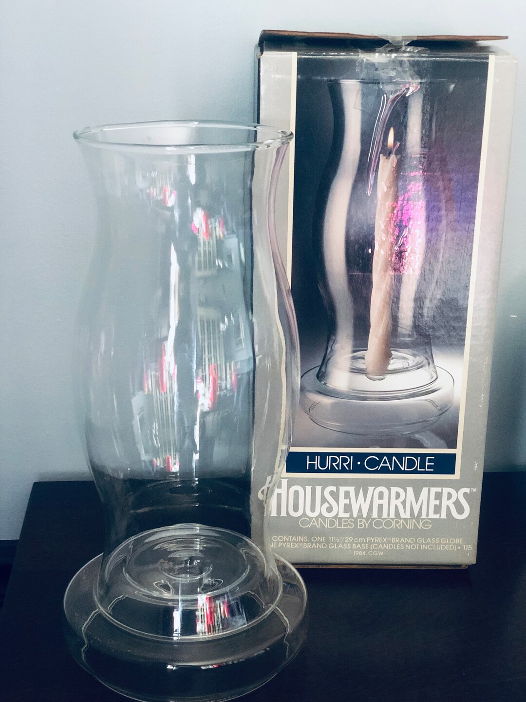 Pyrex Corning Housewarmers Glass Hurricane Candle Holder - Etsy