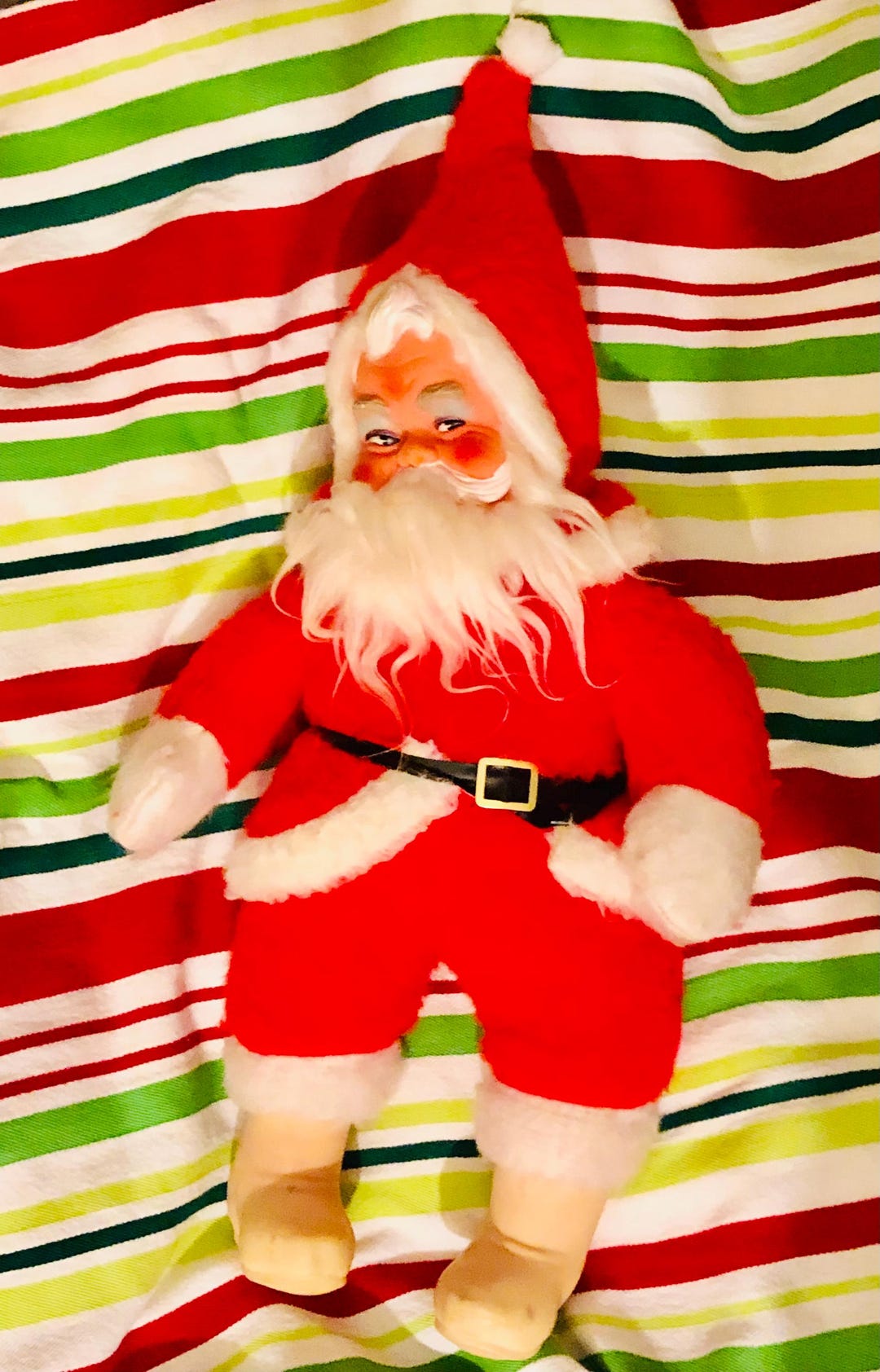 Vintage Rushton Santa Doll Marked Hong Kong - Etsy