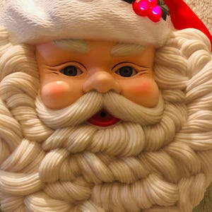 Plastic Talking and Music Playing Santa Face Made Be TELCO 1995 - Etsy