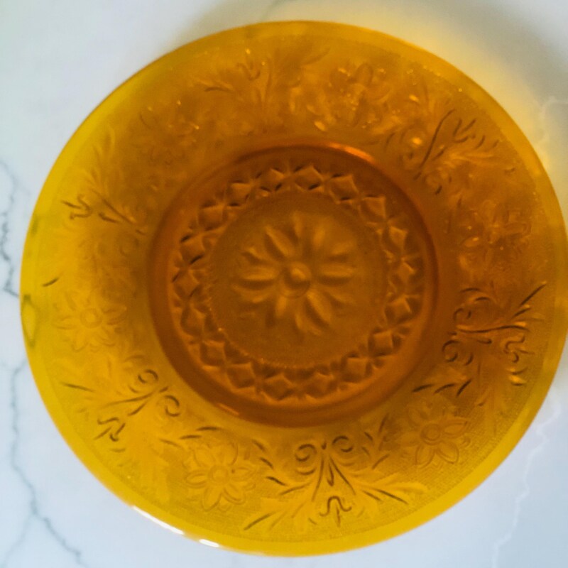 Amber Glass Plates - Etsy