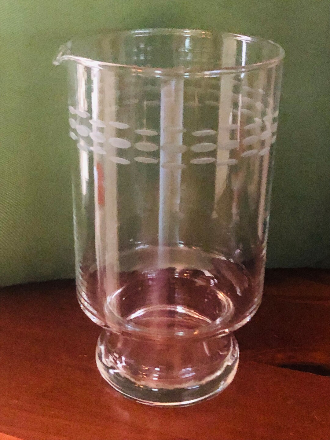 MCM Princess House Glass Cocktail / Martini Pitcher / Mixer With ...