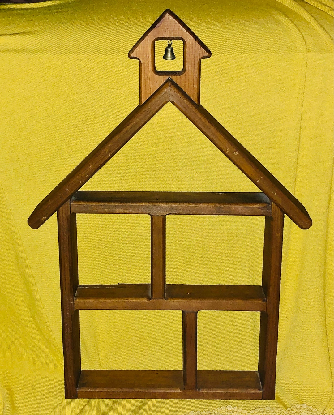 Schoolhouse Wooden Shadow Box With Bell - Etsy