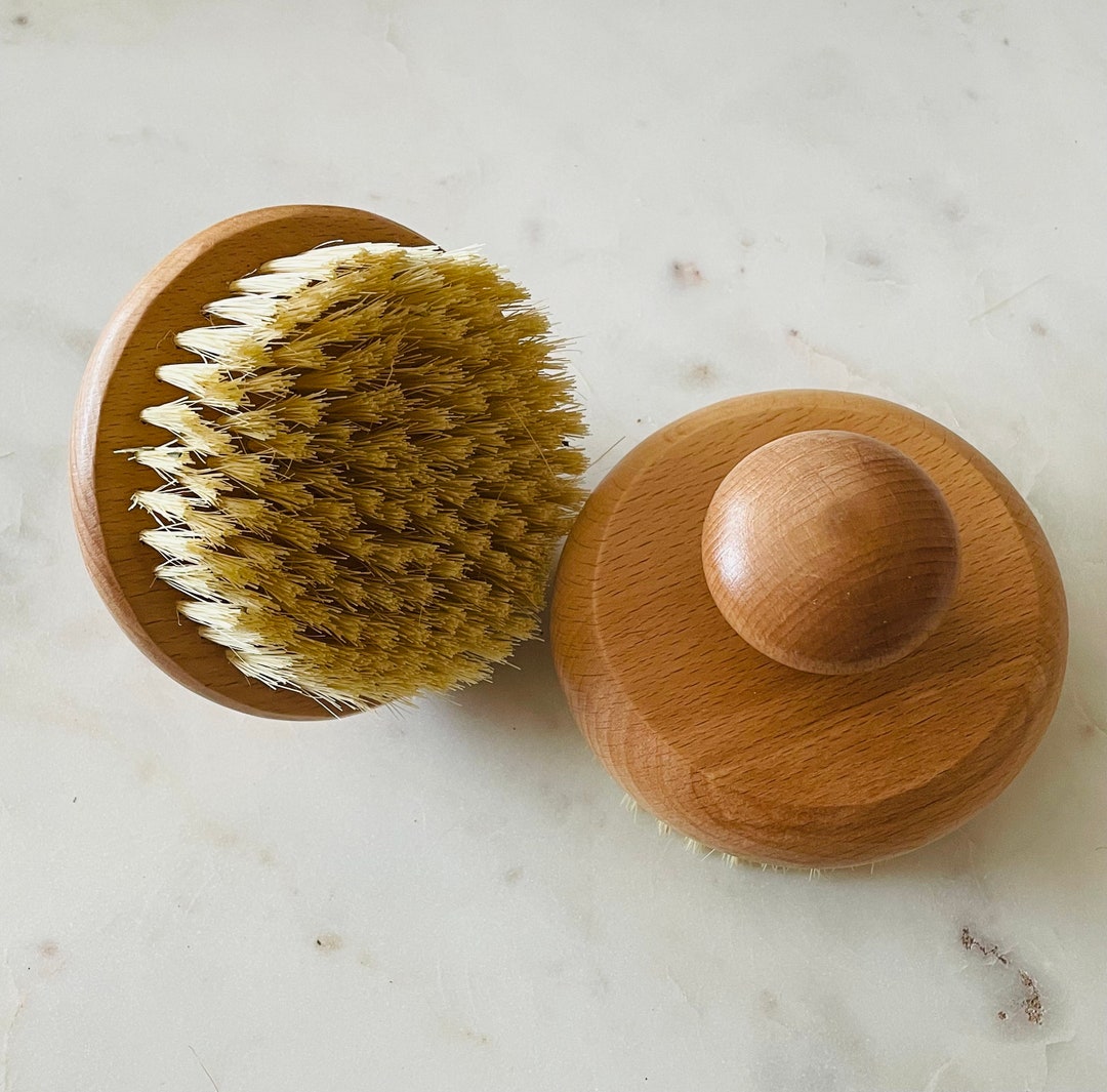 Organic Sisal Dry Body Brush-eco Friendly Natural Zero Waste Round Body ...