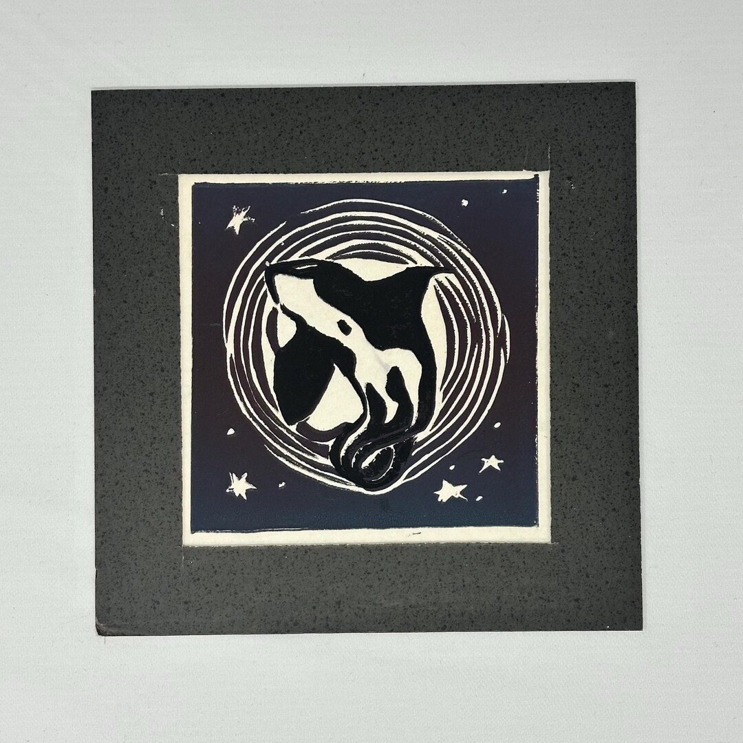 Orca Whale Linocut Print - Etsy
