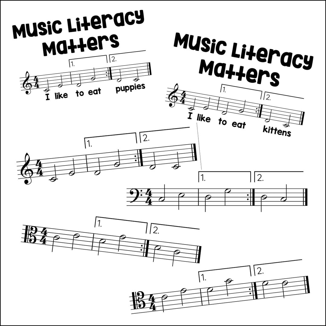Music Literacy SVG Set - Etsy