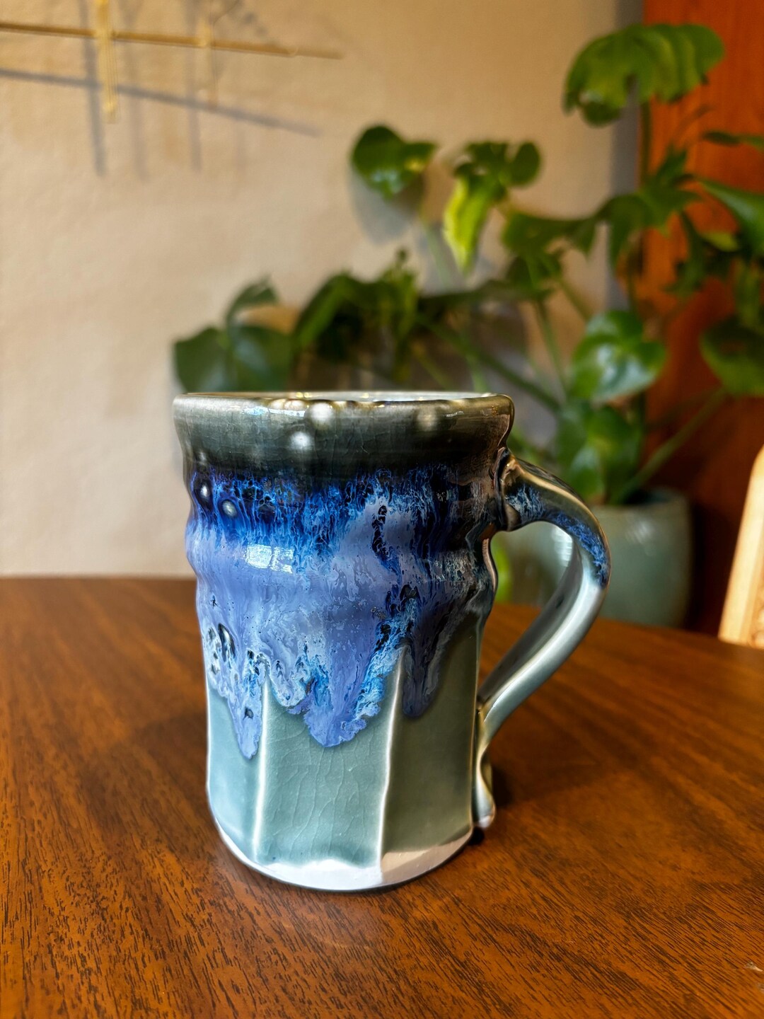 Vintage Phil Mayhew Tennessee Pottery Ceramic Coffee Mug Melty Glazed ...