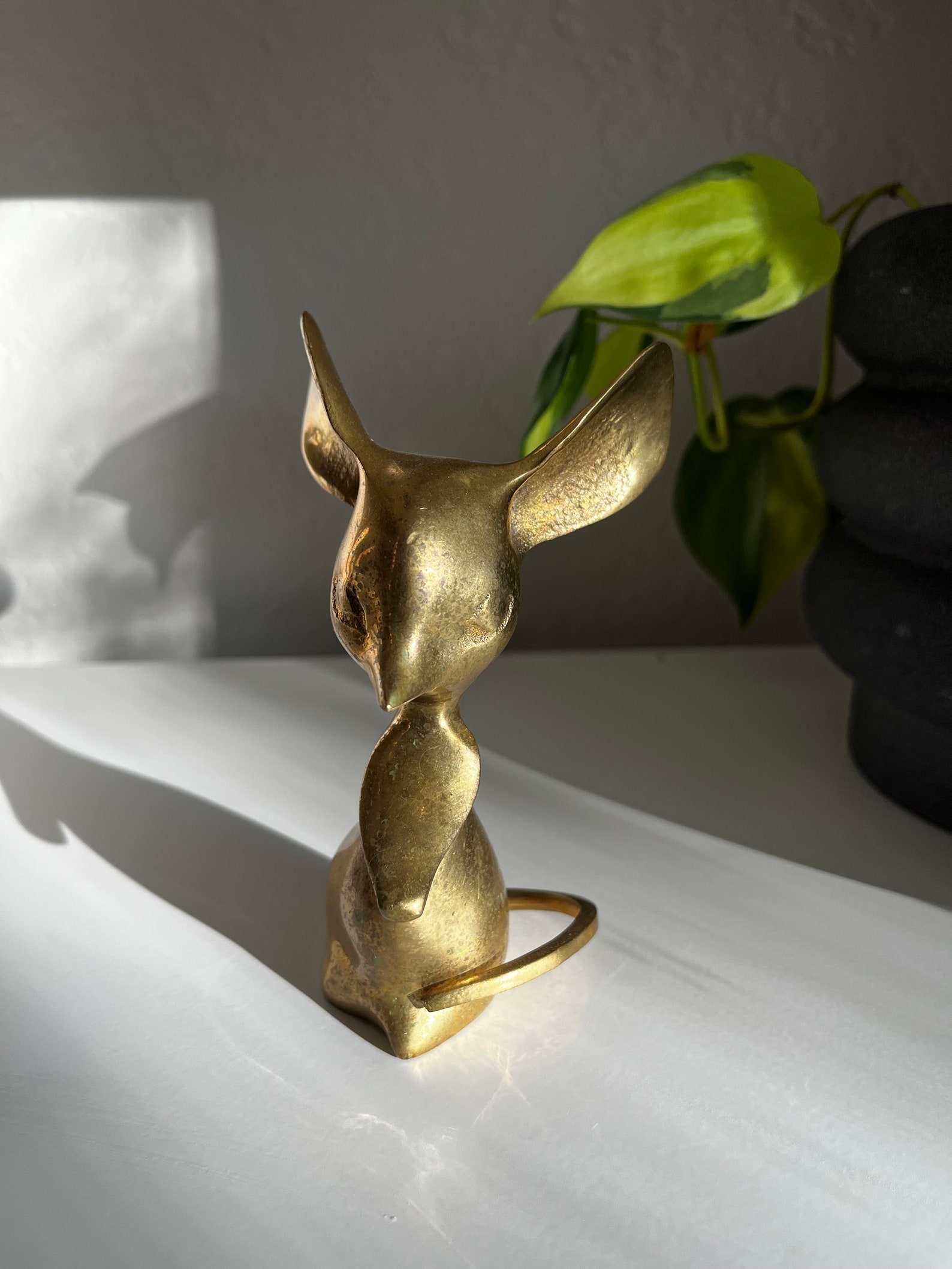 Vintage Solid Brass MCM Mouse Paper Weight - Etsy