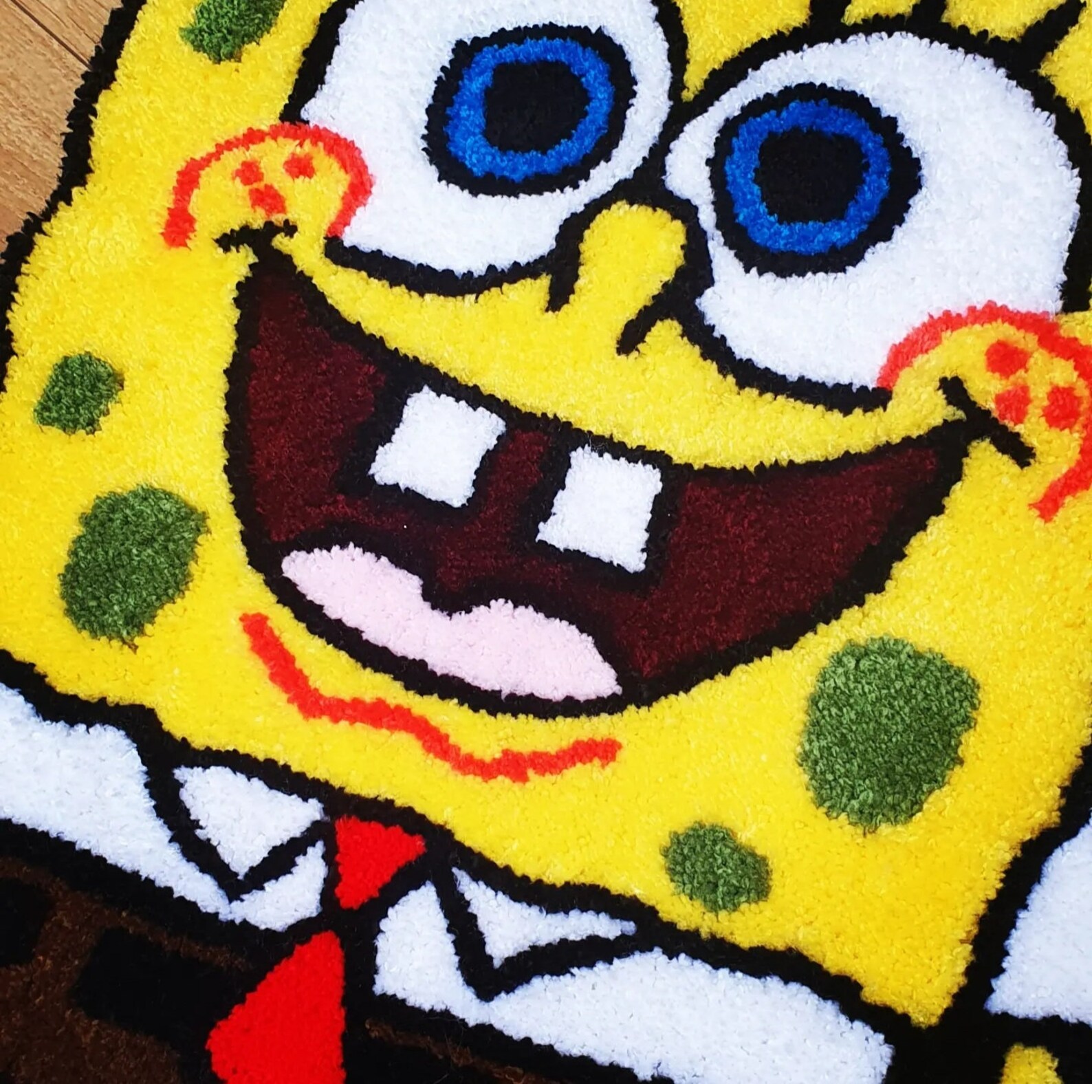 Spongebob Square Pants Hand Made Tufted Rug - Etsy