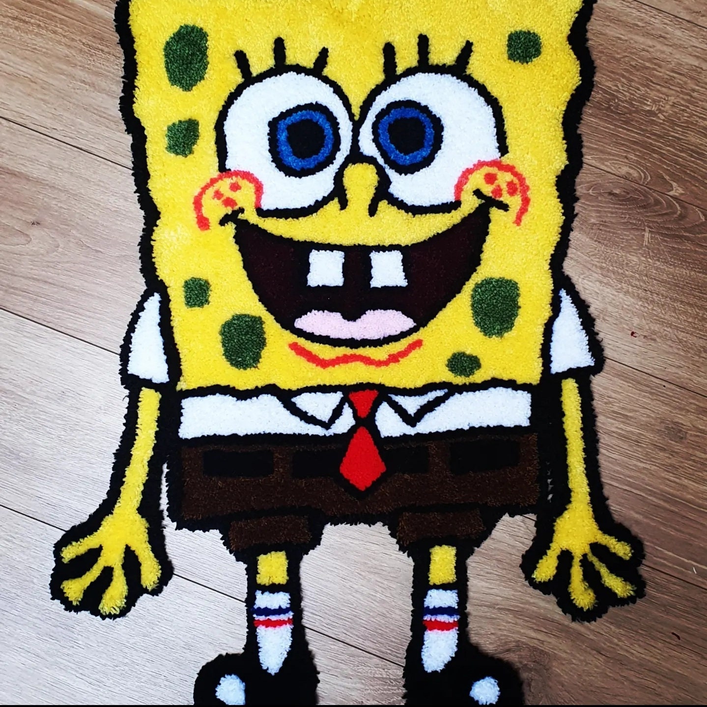 Spongebob Square Pants Hand Made Tufted Rug - Etsy