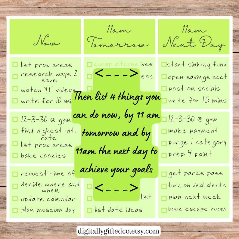 6-month Goal Planner: Self Improvement Worksheet (PDF) - Etsy Israel