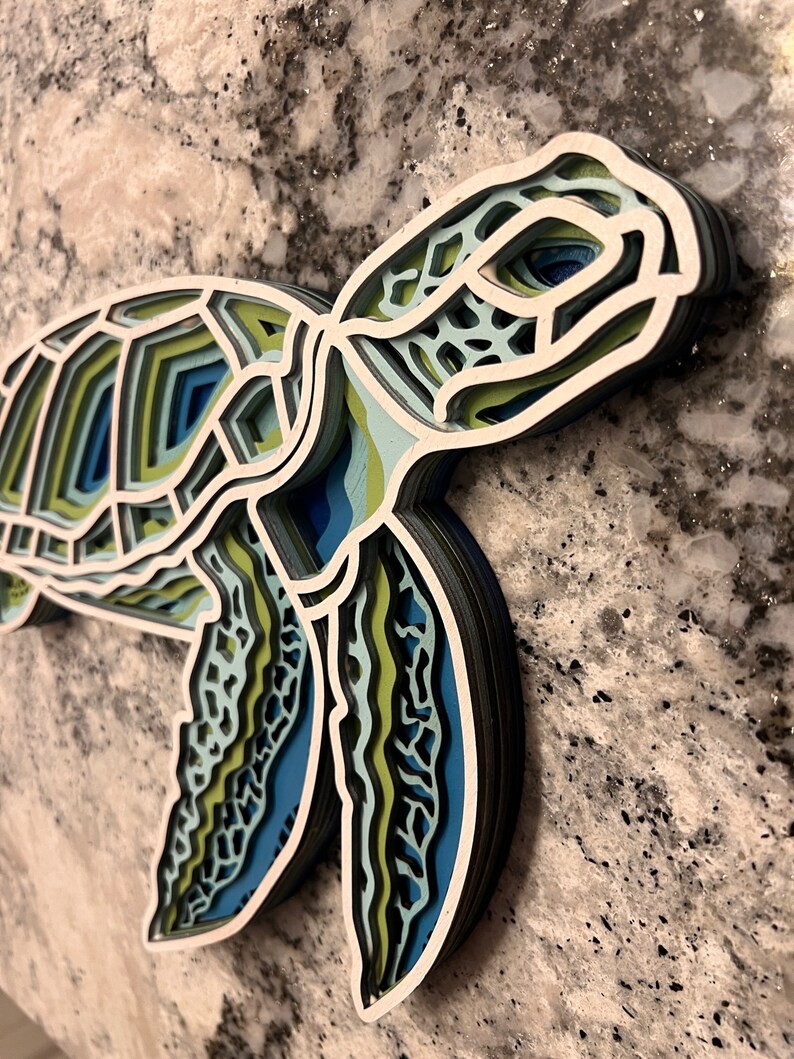 6 Layered Sea Turtle Mandala - Etsy