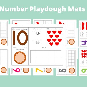 Numbers Playdough Mats Preschool Printables Homeschool Fine Motor ...