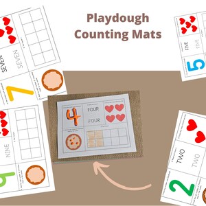 Numbers Playdough Mats Preschool Printables Homeschool Fine Motor ...