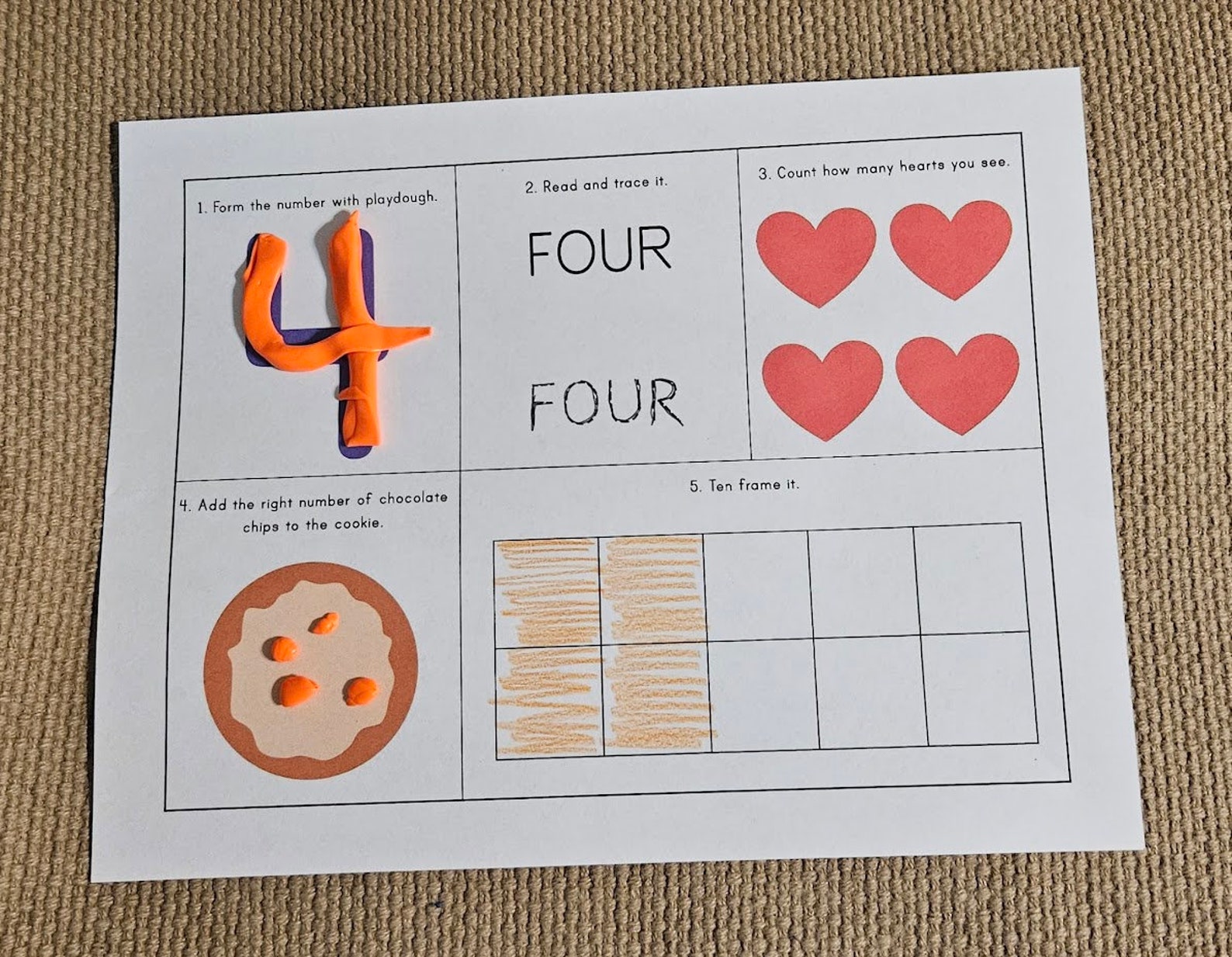 Numbers Playdough Mats Preschool Printables Homeschool Fine Motor ...