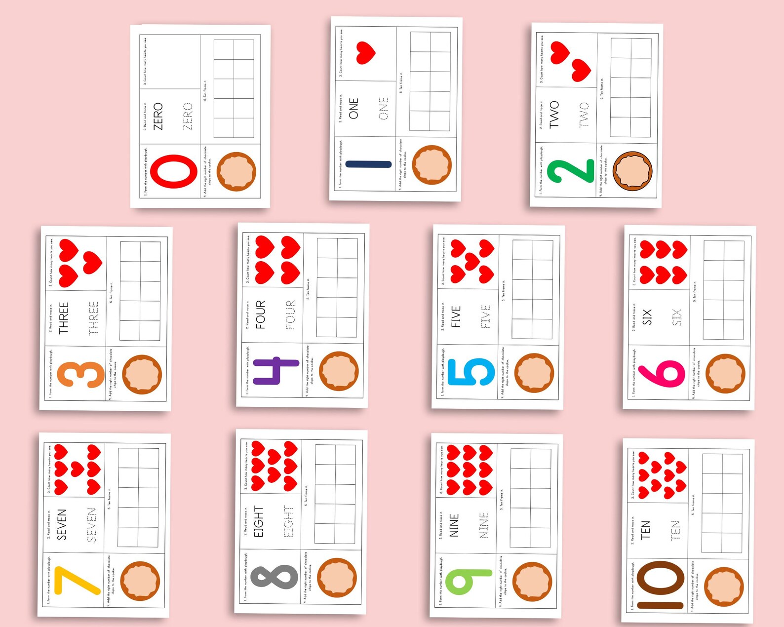 Numbers Playdough Mats Preschool Printables Homeschool Fine Motor ...
