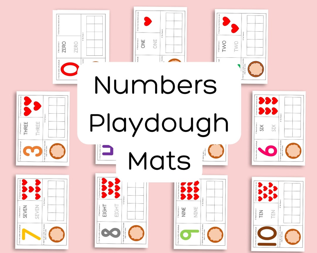 Numbers Playdough Mats Preschool Printables Homeschool Fine Motor ...