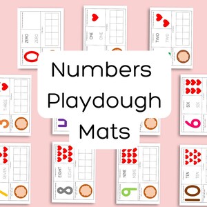 Numbers Playdough Mats Preschool Printables Homeschool Fine Motor ...