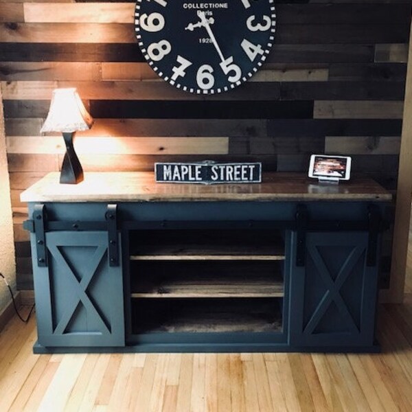 Barn Door Tv Stand - Etsy