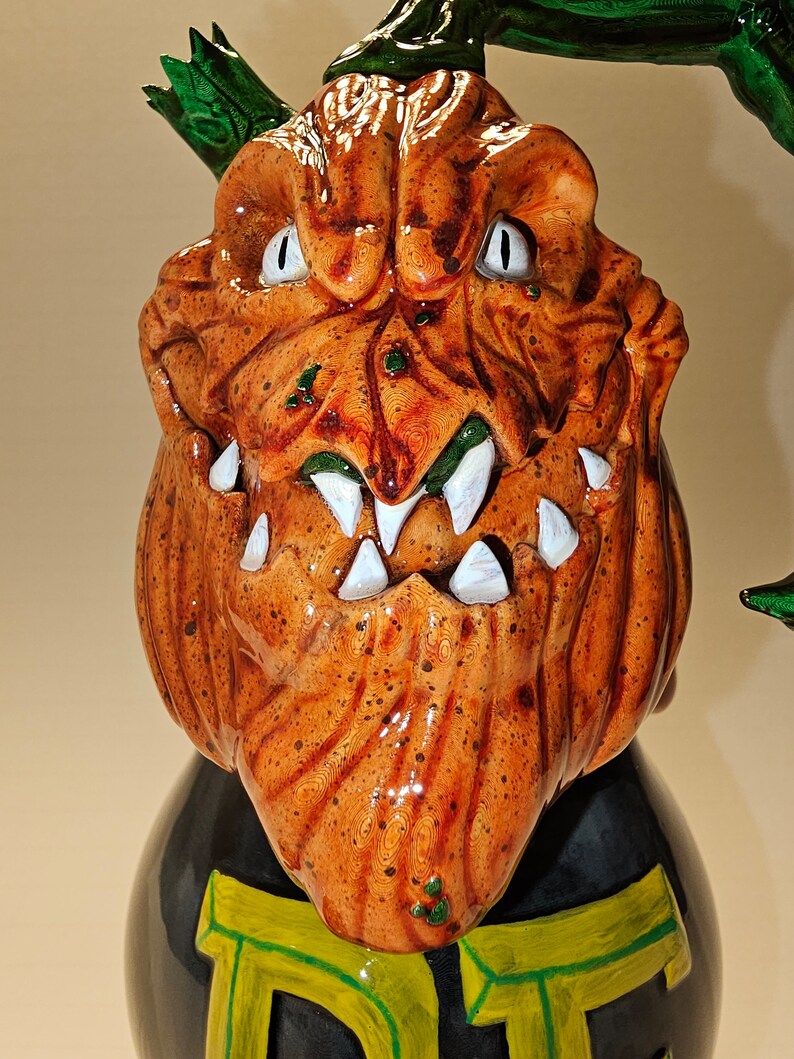 Pumpkin Head Rat Fink Mash Hand Painted OOAK 8-1/4 Tall - Etsy