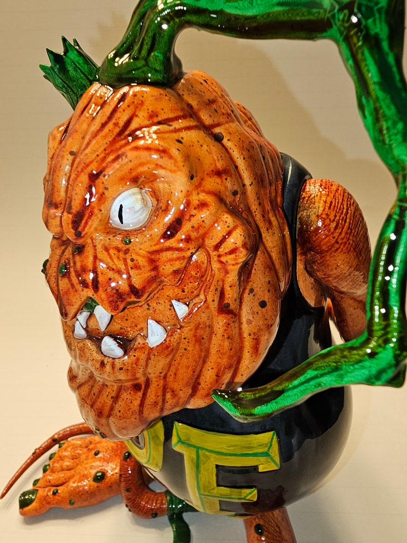 Pumpkin Head Rat Fink Mash Hand Painted OOAK 8-1/4 Tall - Etsy